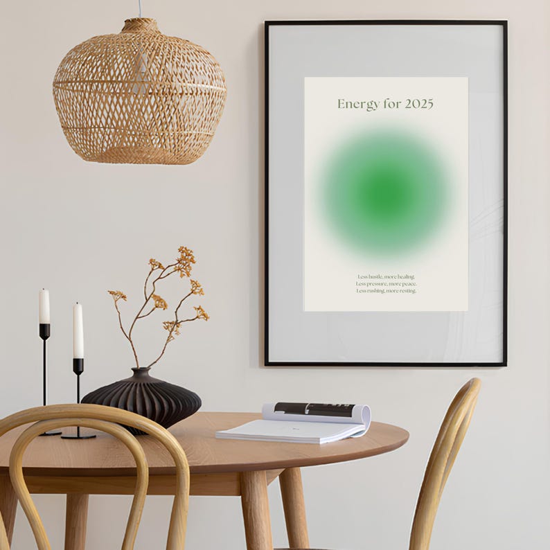 Green Affirmation Print Manifestation Print Green Gallery Wall Calm ...