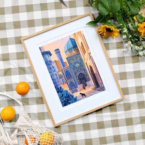 Uzbekistan Print Samarkand Illustration Uzbekistan Poster Samarkand ...