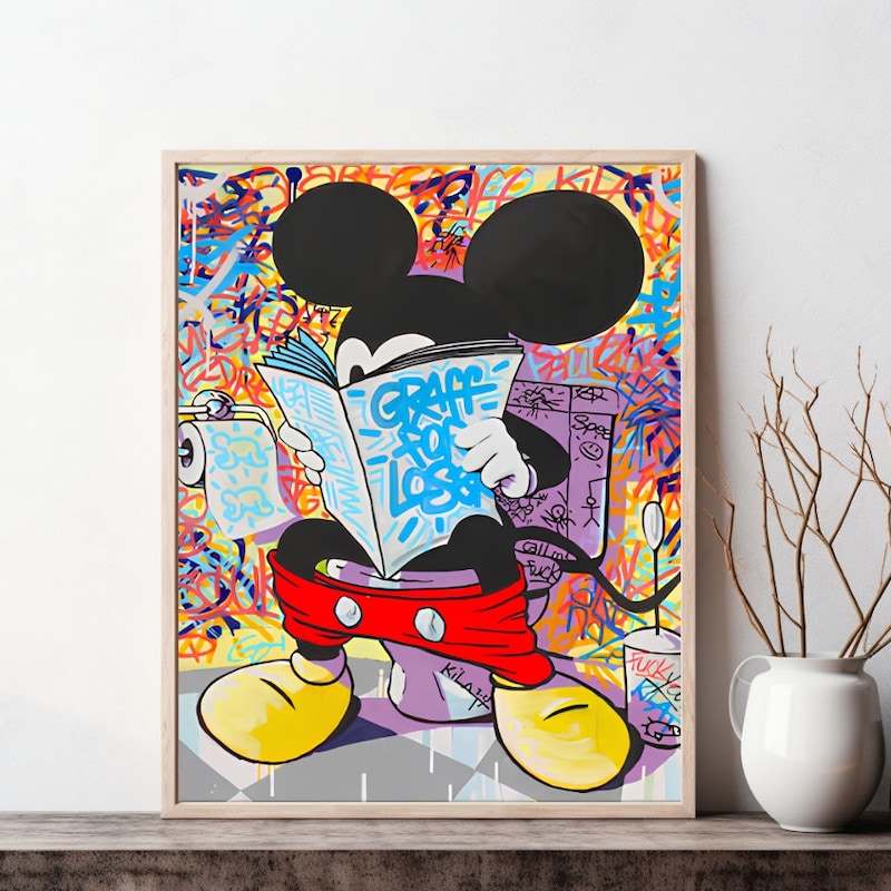 Banksy Wall Art Mickey - Etsy