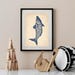 Herring Print Linocut Vintage Poster Retro Herring Wall Art Fish Print ...