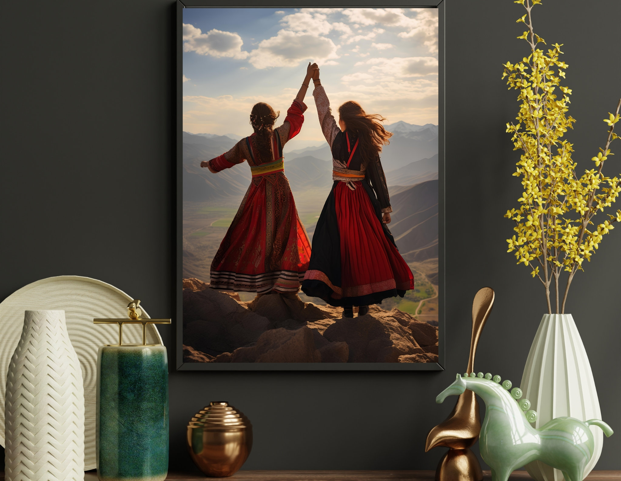 Afghanistan Wall Art Kabul Wall Art Afghan Dress Girl Afghan Clothing ...