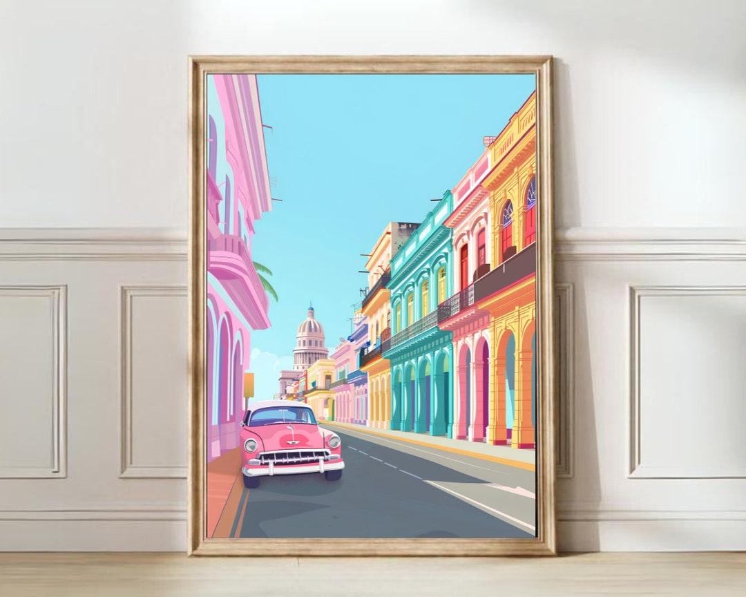 Havanna Print Cuba Print Cuba Illustration Travel Gallery Havanna Wall ...