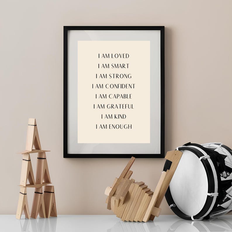 Affirmation Print I Am Print Affirmation Poster Positive Print Nursery ...