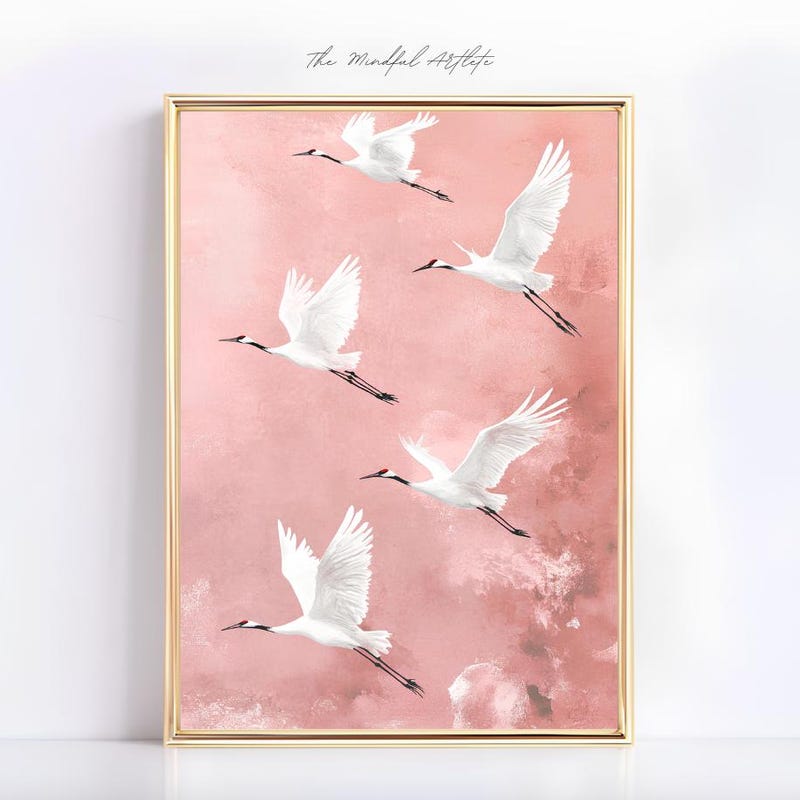 Pink Cranes - Etsy