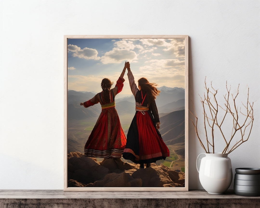 Afghanistan Wall Art Kabul Wall Art Afghan Dress Girl Afghan Clothing ...