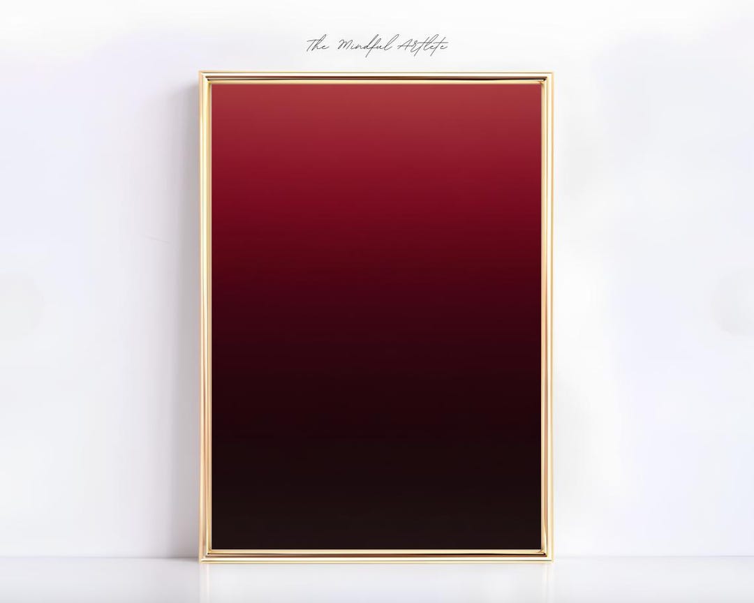 Red Gradient Print Abstract Print Burgundy Rothko Style Contemporary ...