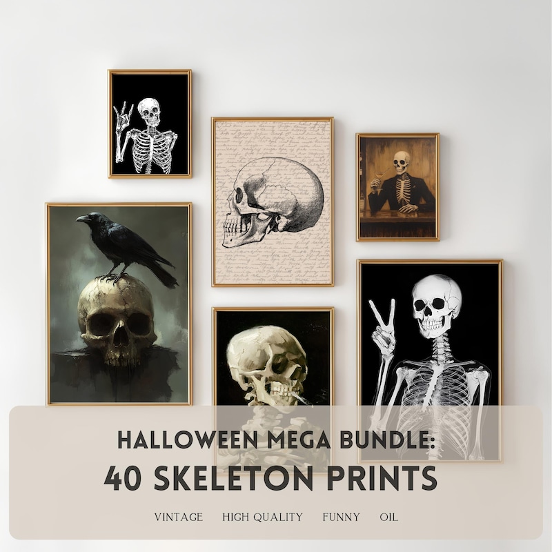 Skeleton Poster - Etsy