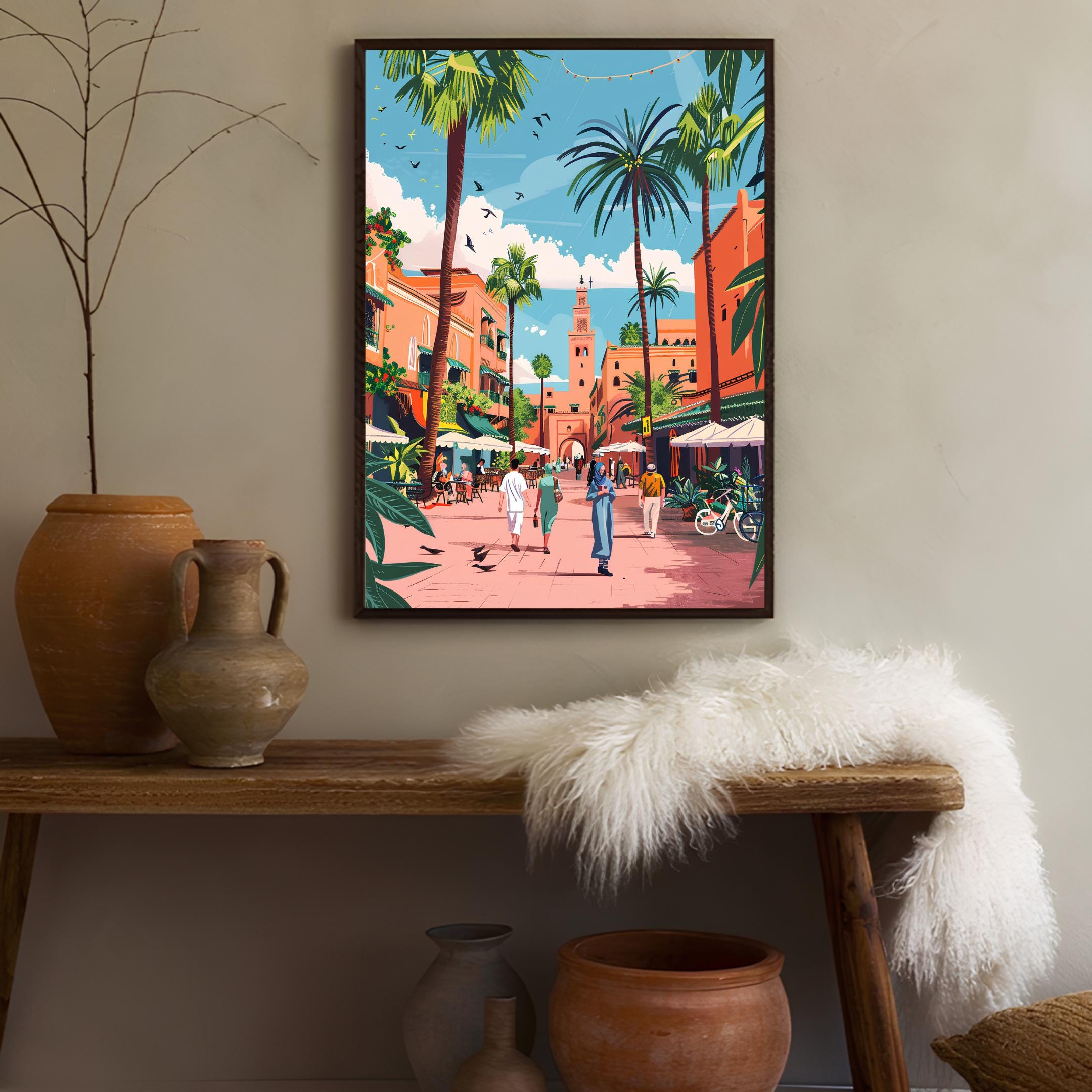 Morocco Print Morocco Illustration Morocco Travel Poster Marrakech ...