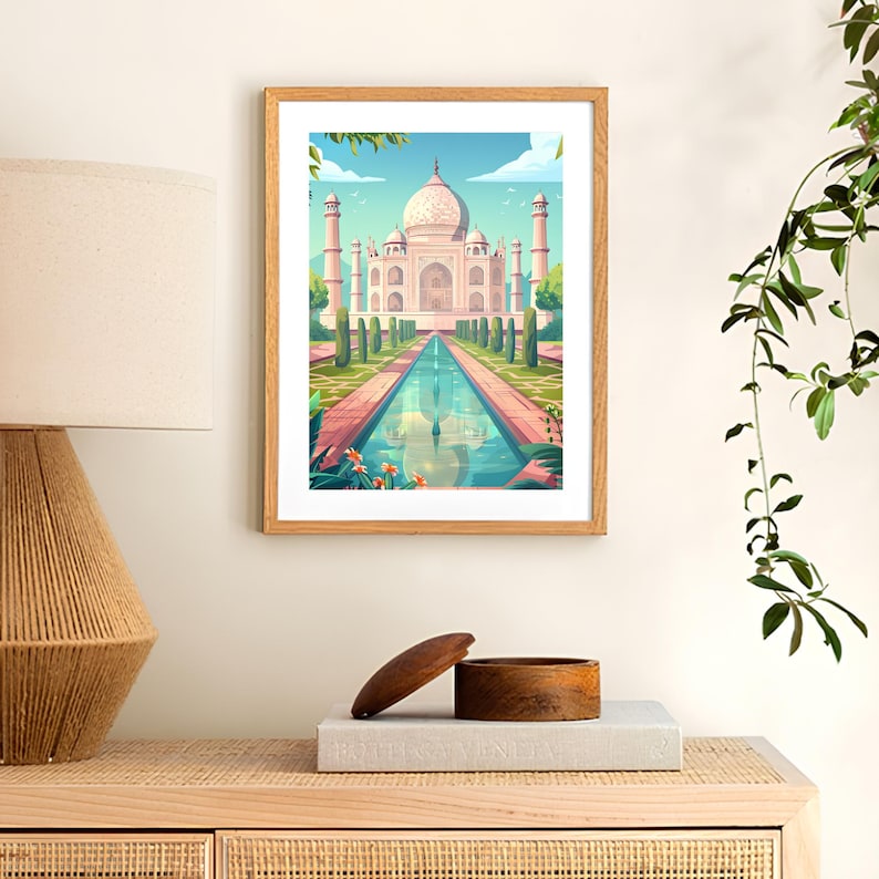 India Print India Illustration Taj Mahal Print Taj Mahal Poster India ...