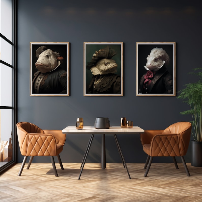 Victorian Blobfish Print Blobfish Poster Vintage Animal Portrait ...