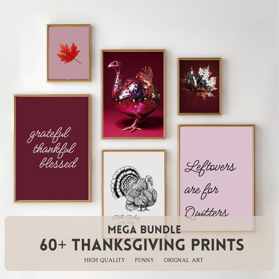 Thanksgiving Decor Set of 60+ Thanksgiving Prints Fall Print Autumn ...