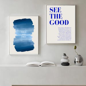 Blue Affirmation Print See the Good Print Spiritual Motivational Print ...