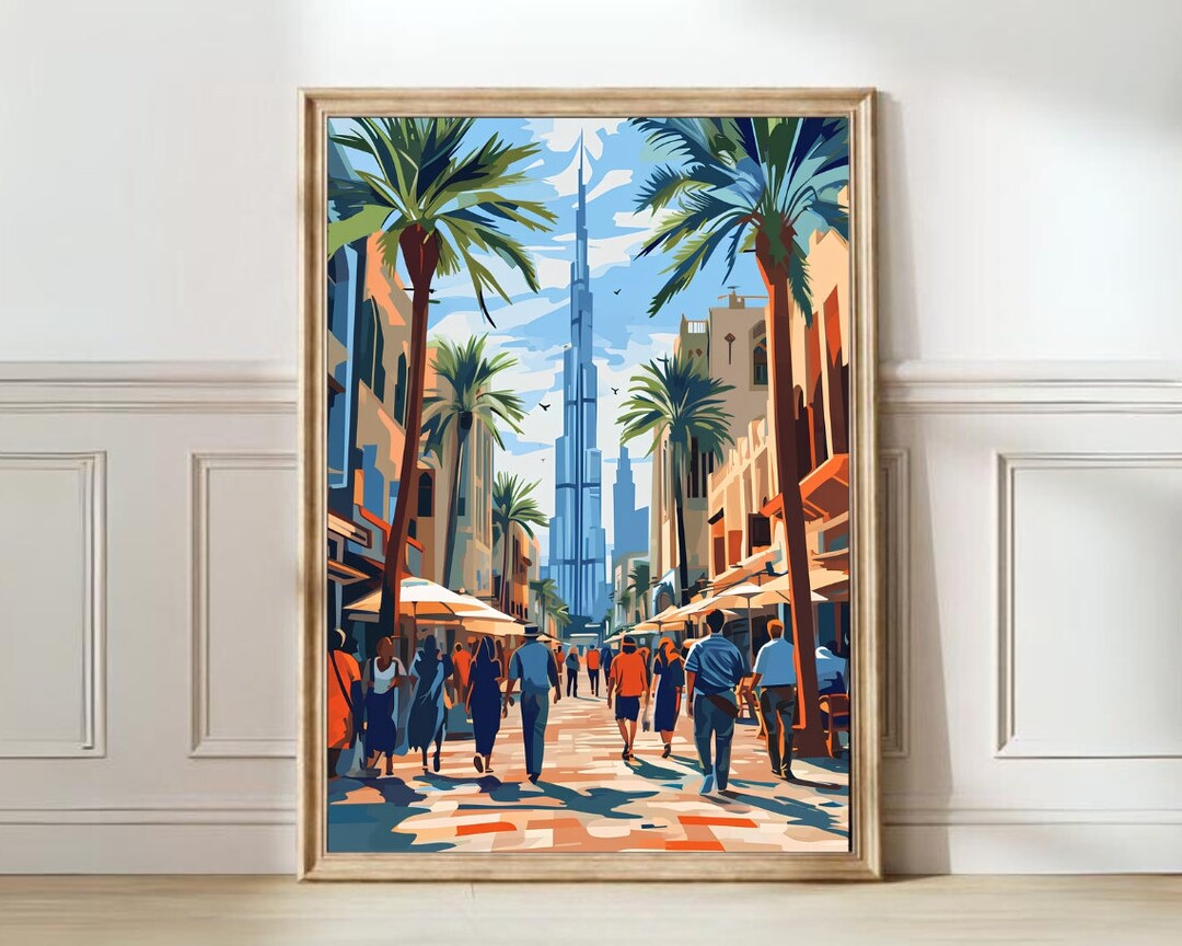 Dubai Print Dubai Illustration Dubai Travel Poster New Yorker ...
