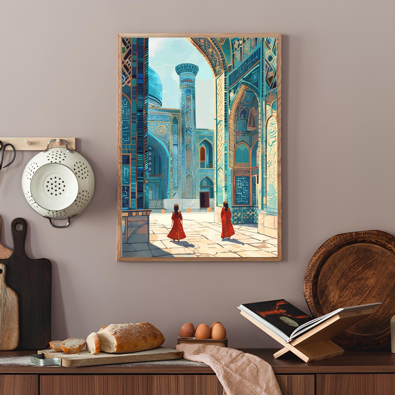 Uzbekistan Print Samarkand Illustration Uzbekistan Poster Samarkand ...