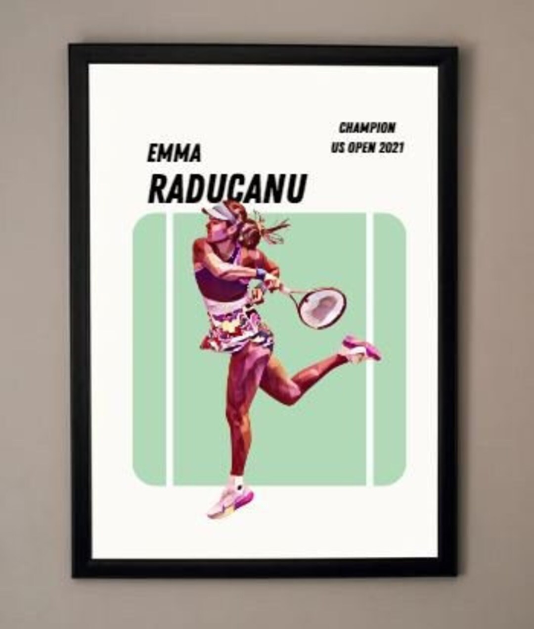 Vintage Style Emma Raducanu Poster US Open Tennis Art - Etsy UK