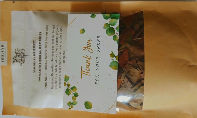 100% Natural| Organic |jamaican| PIMENTO Leaves.|available in 25|50g ...