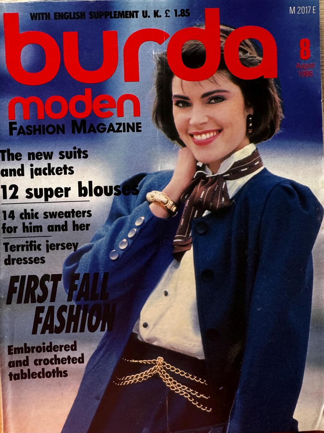 Burda Moden 8/1986 Fashion Magazine With Patterns and Instructions - Etsy