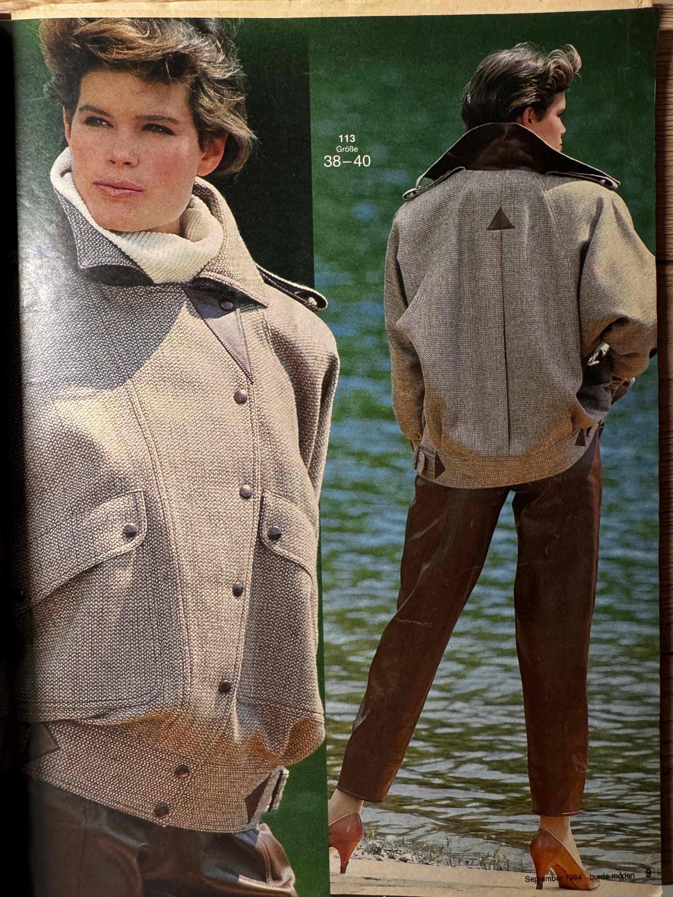 Burda Moden 9/1984 Fashion Magazine With Patterns and Instructions - Etsy