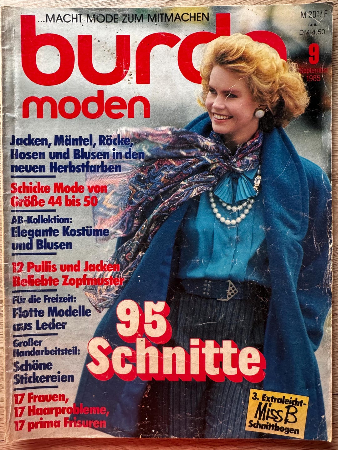 Burda Moden 9/1985 Fashion Magazine With Patterns and Instructions - Etsy