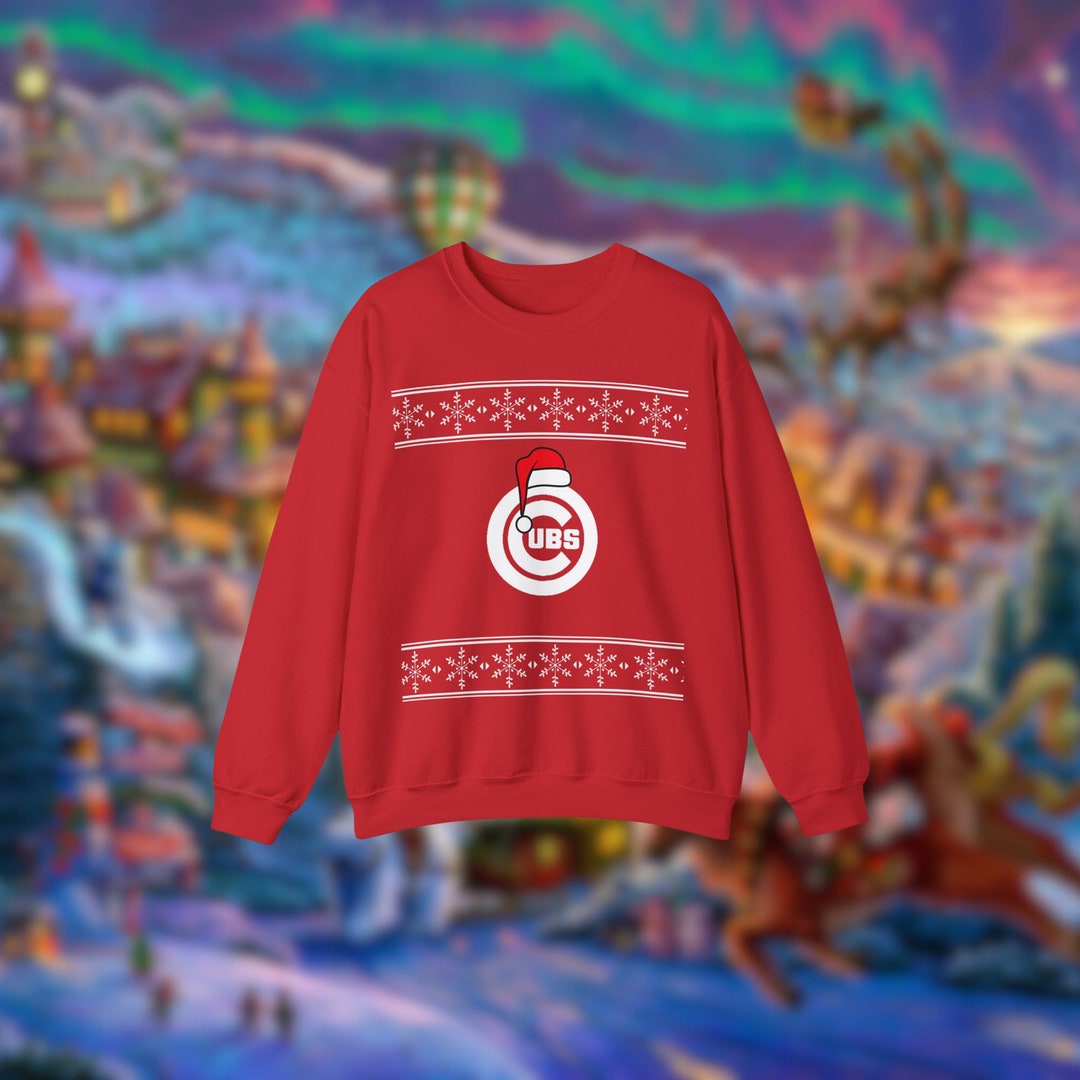 Chicago Cubs Baseball Christmas Sweater Merry Christmas Cubs - Etsy