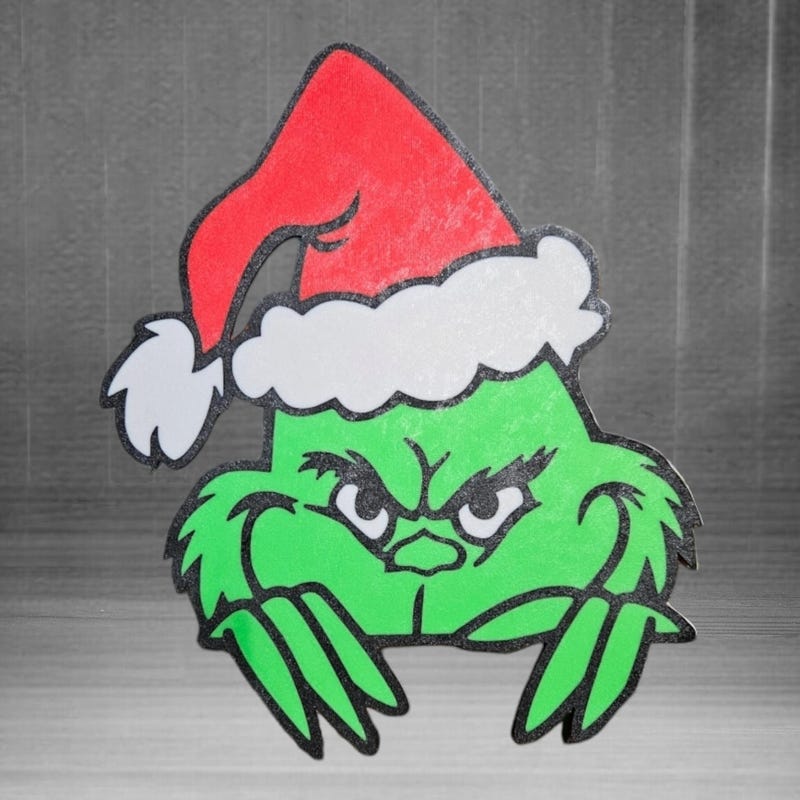 Grinch Window Cling - Etsy