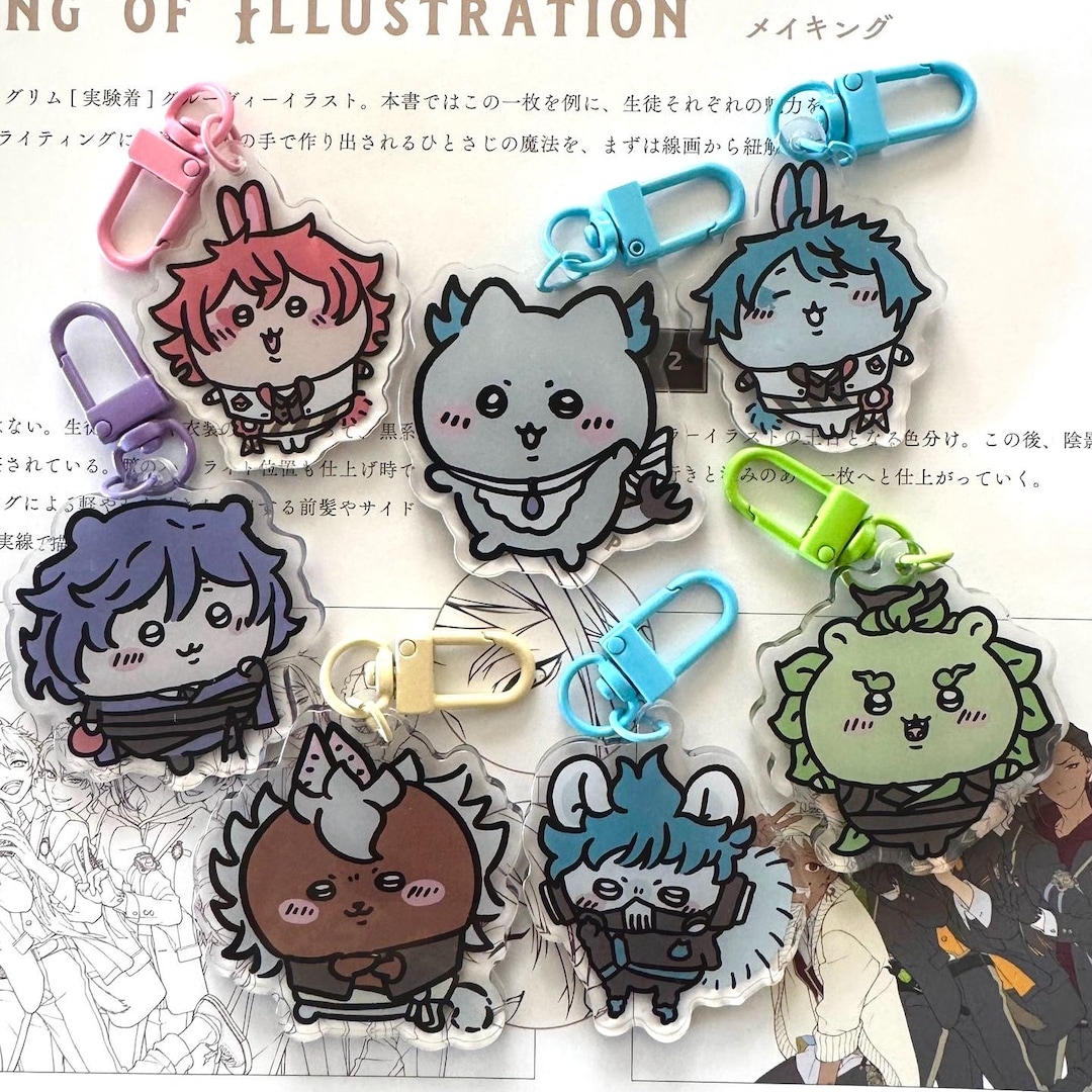 Twisted Wonderland X Chiikawa Keychains - Etsy