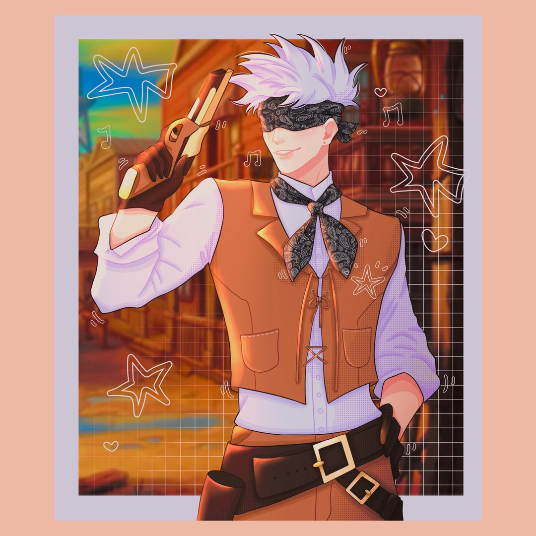 Jujutsu Kaisen Gojo Satoru Cowboy Print - Etsy Australia