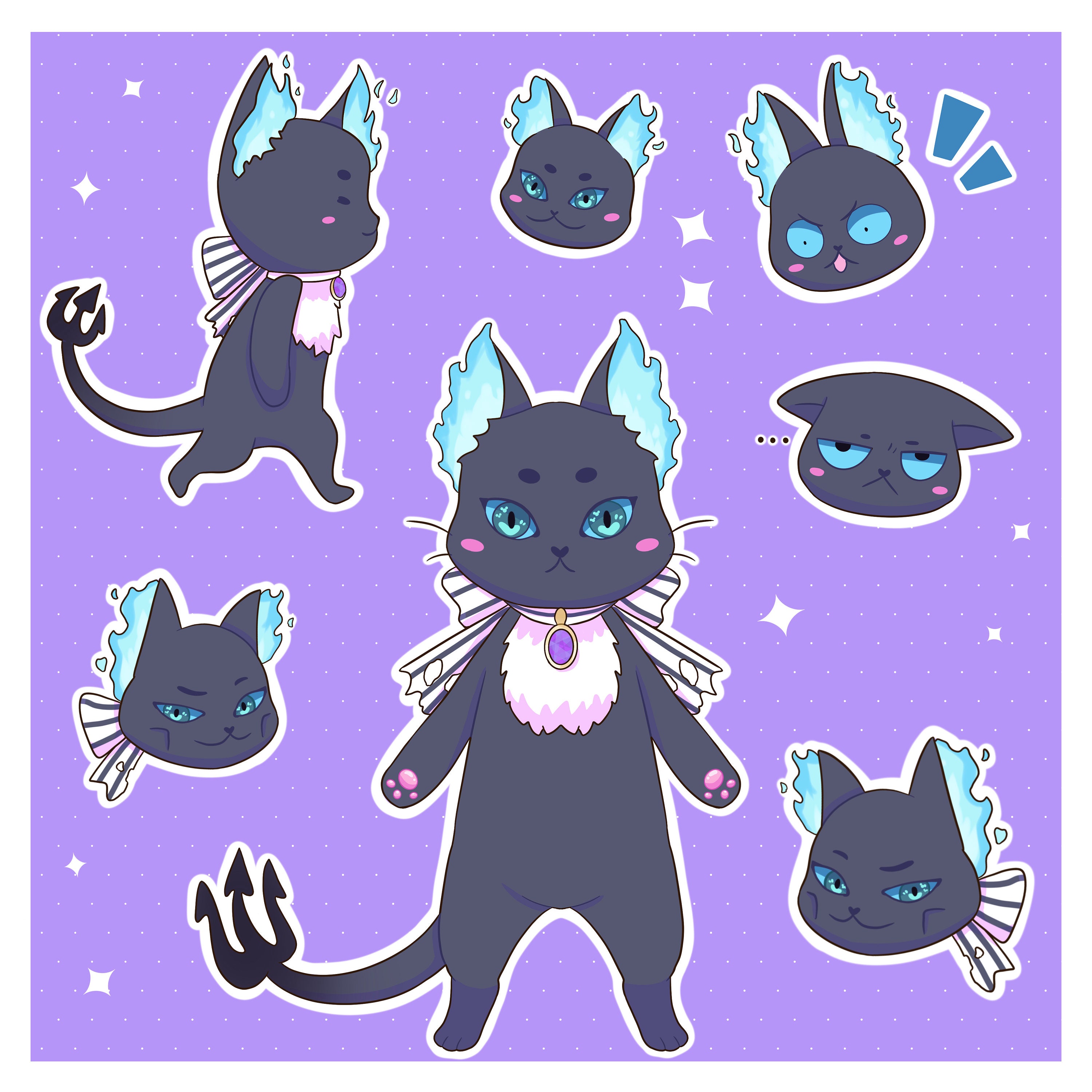 Twisted Wonderland Grim Sticker Sheet - Etsy