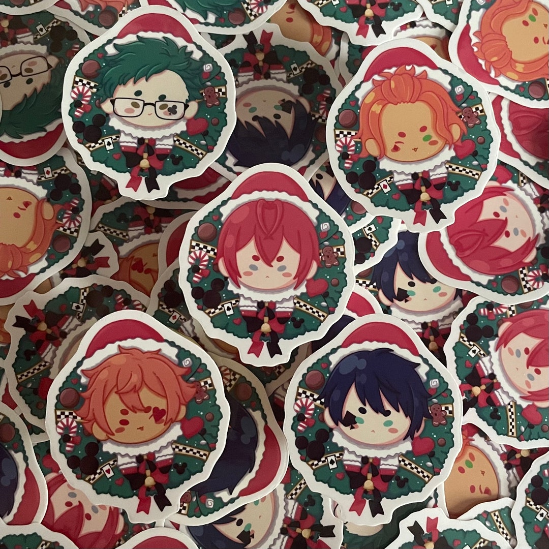 Twisted Wonderland Heartslabyul Christmas Wreath Stickers - Etsy