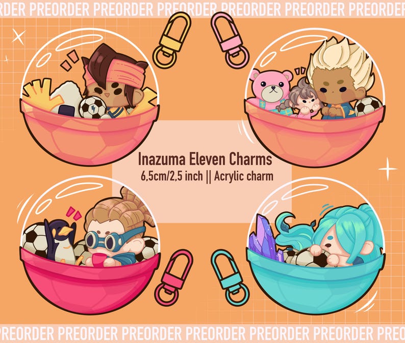 PREORDER Inazuma Eleven Charms - Etsy