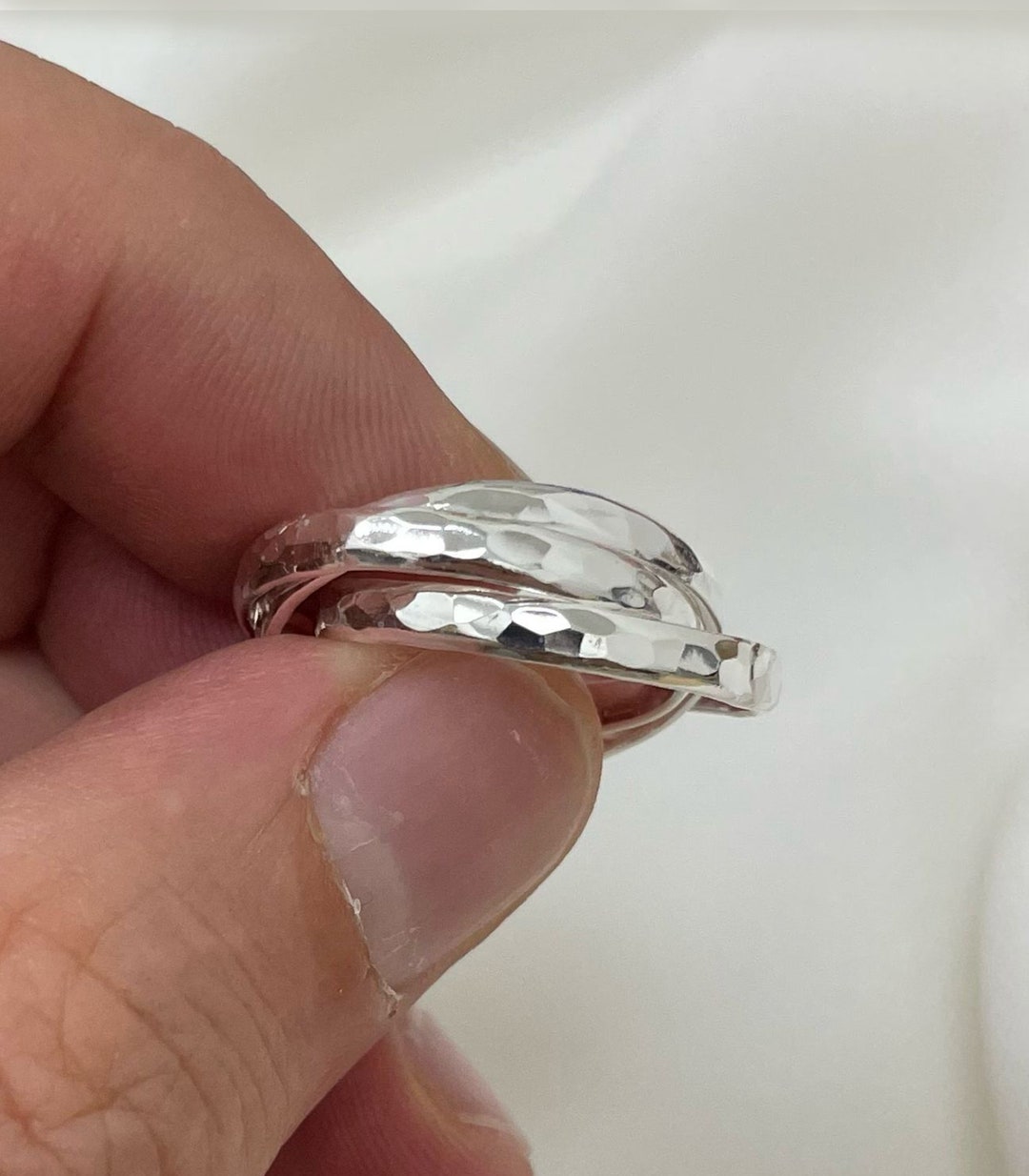 Sterling Silver Russian Wedding Rings / Three Interlocking Rings ...