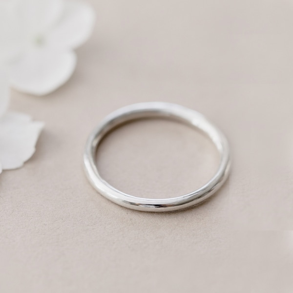 Thick Silver Band - Etsy