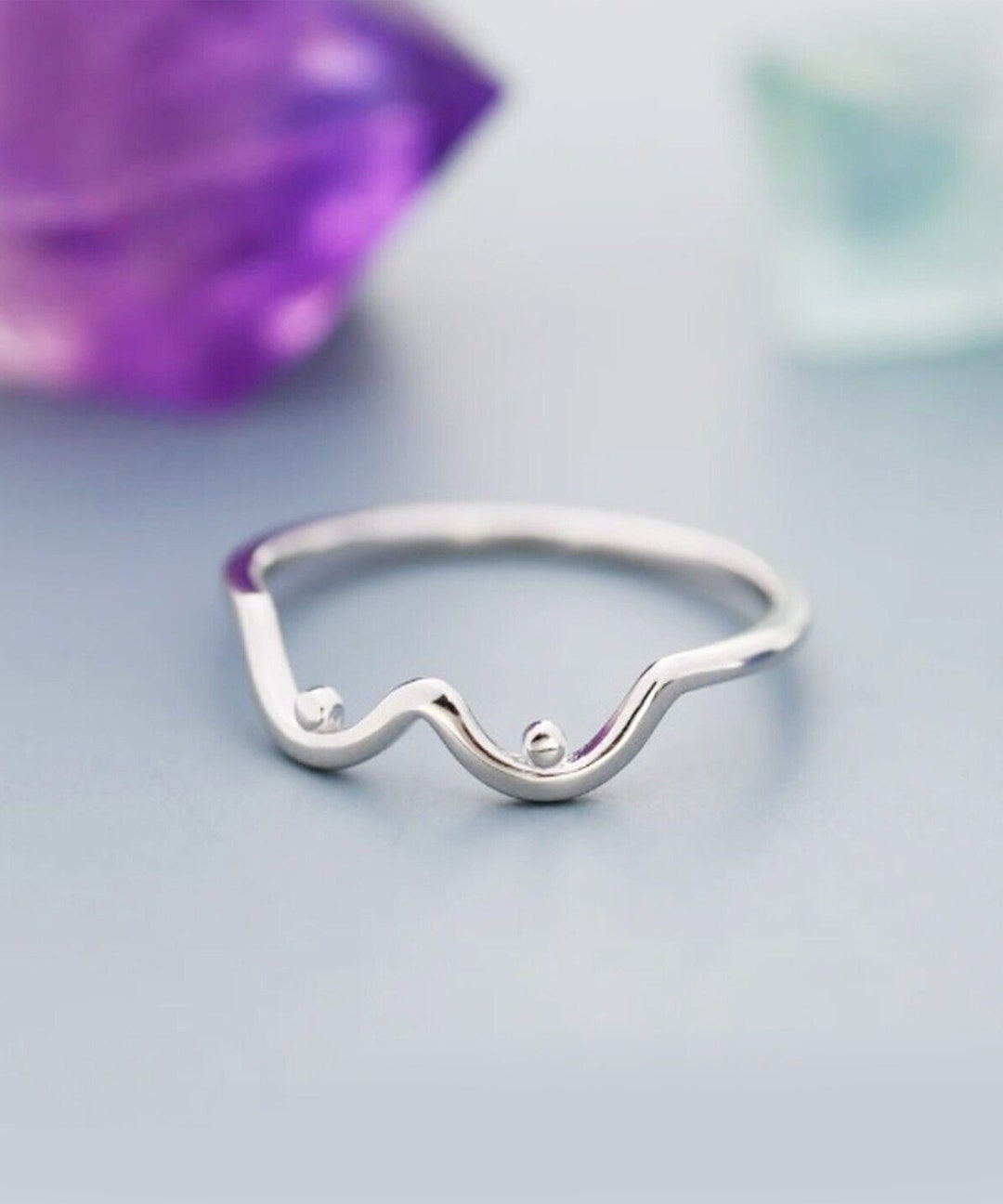 Boob Ring in Sterling Silver Breast Rings / Feminist Feminine Rings ...
