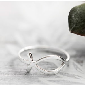Silver Ichthys Fish Ring | Jesus Fish Ring | Christian Symbol Fish Ring ...