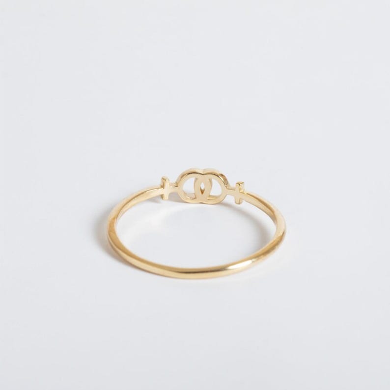 Lesbian Pride Rings - Interlocking Venus Symbols Rings - LGBT Feminist ...