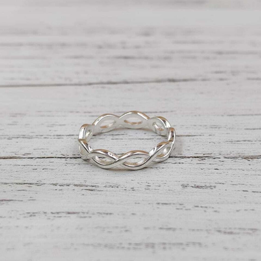 Sterling Silver Infinity Ring Band – Eternal Love Symbol - Etsy