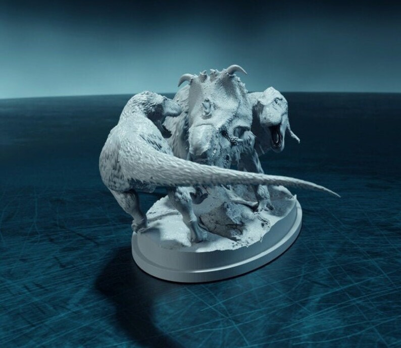 Diorama Nanuqsaurus Vs Pachyrhinosaurus Prehistoric Figure - Etsy Canada