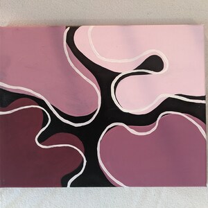 Canvas Painting Pink Acrylic. - Etsy