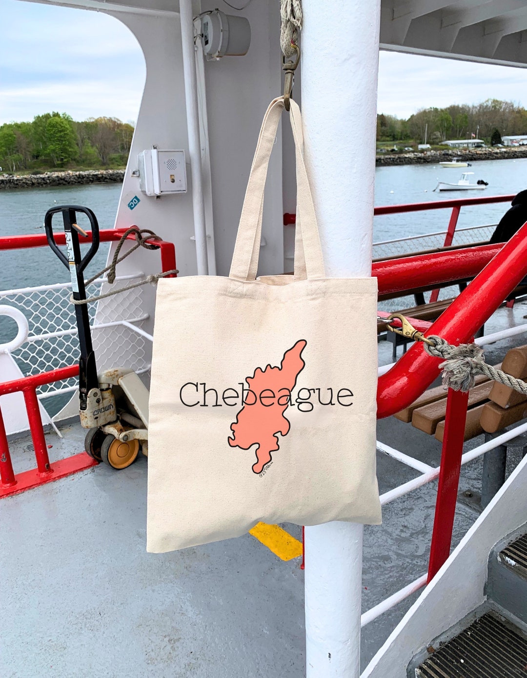 Chebeague Island Maine Tote Bag: Portland Souvenir Cotton Canvas - Etsy