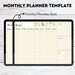 Monthly Planner Goodnotes Template, Undated Monthly Planner, Monthly ...
