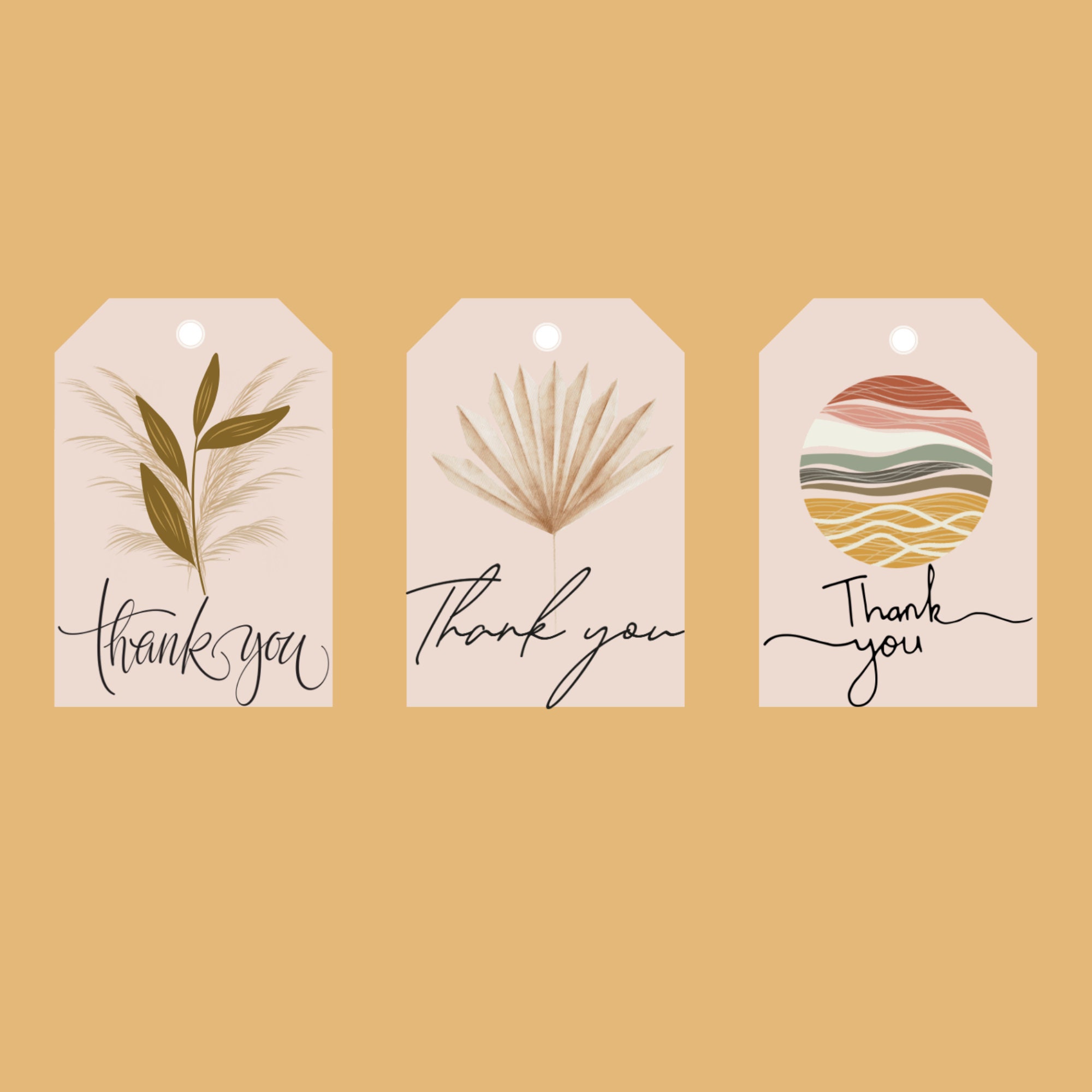 Boho Gift Tag, Boho Printable Christmas Gift Tags Set of 9, Printable ...