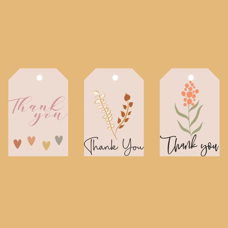 Boho Gift Tag, Boho Printable Christmas Gift Tags Set of 9, Printable ...