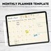 Monthly Planner Goodnotes Template, Undated Monthly Planner, Monthly ...