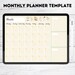 Monthly Planner Goodnotes Template, Undated Monthly Planner, Monthly ...