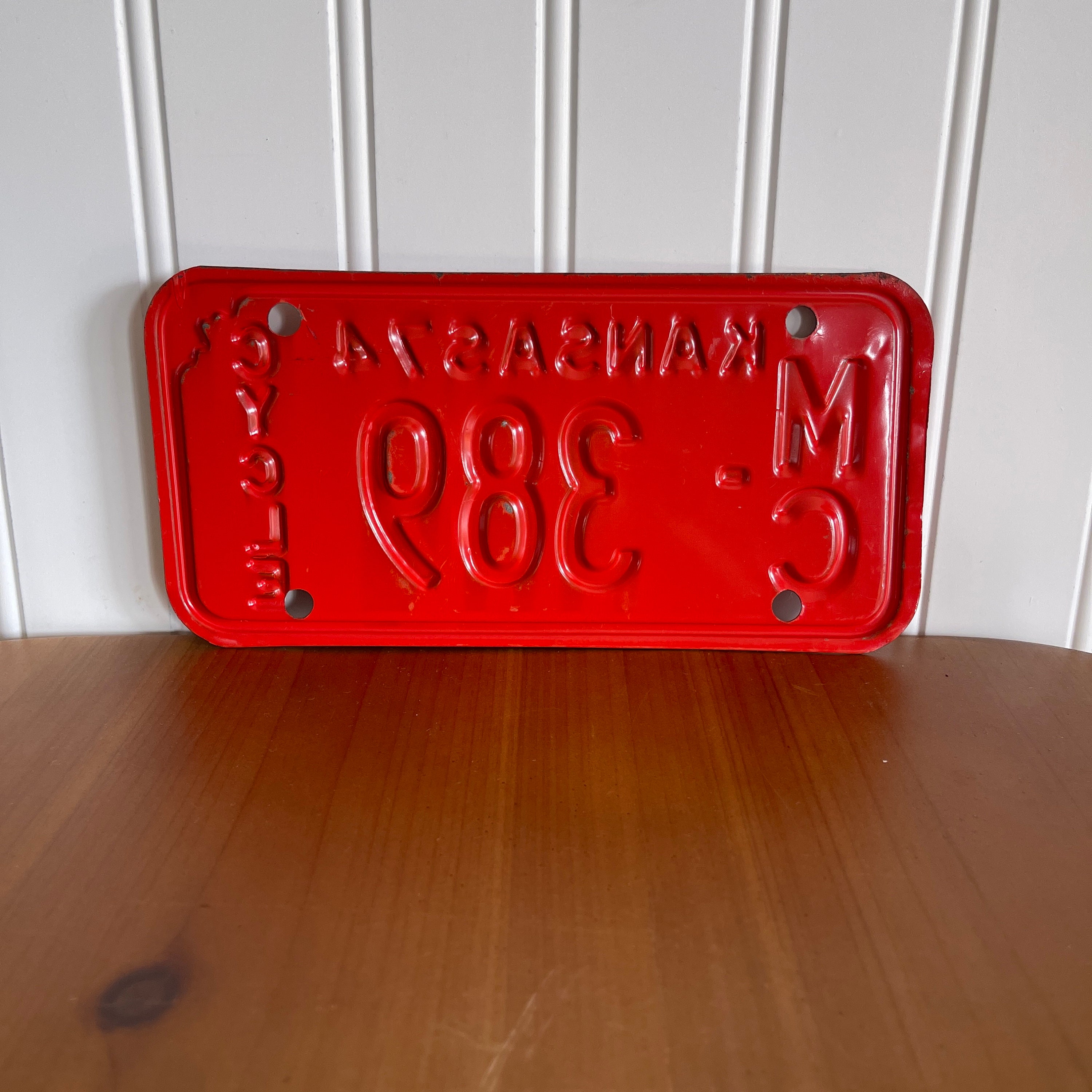 Vintage Motorcycle License Plates Kansas, 1974 and Minnesota, 1977 - Etsy