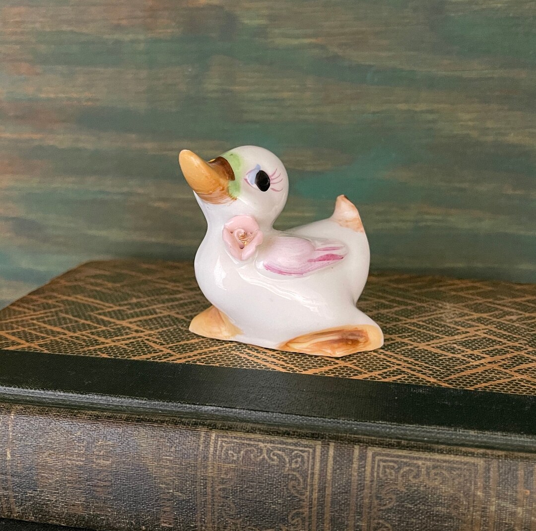 Vintage Handpainted Japanese Miniature Duck Figurine With - Etsy