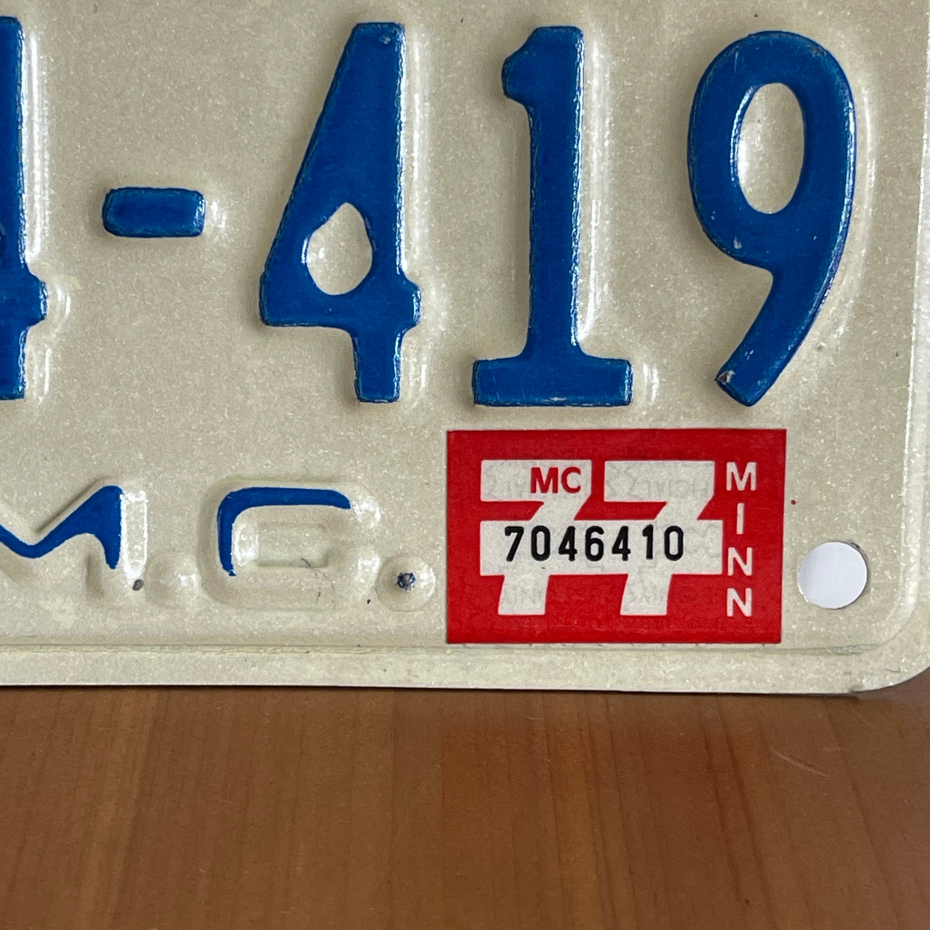 Vintage Motorcycle License Plates Kansas, 1974 and Minnesota, 1977 - Etsy