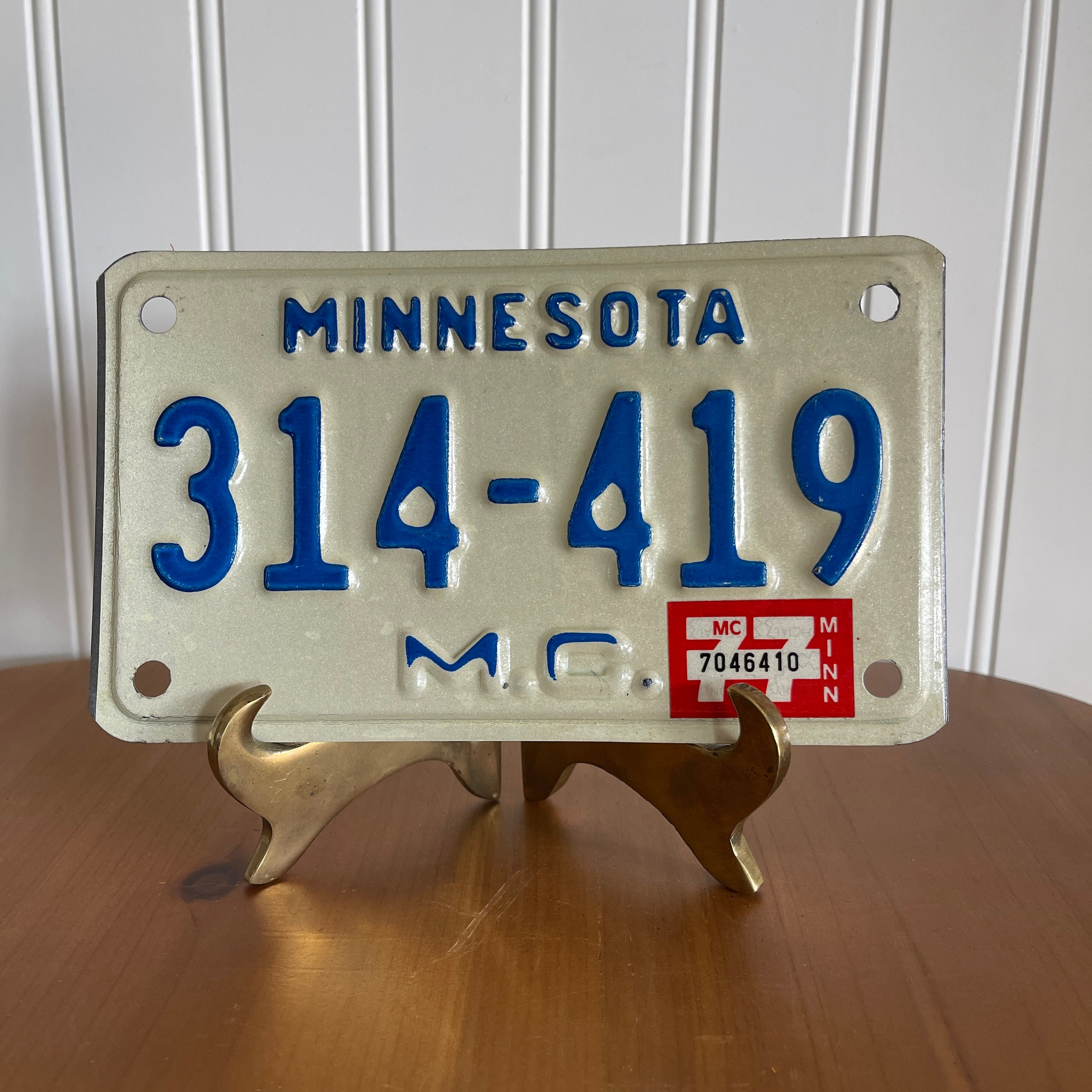 Vintage Motorcycle License Plates Kansas, 1974 and Minnesota, 1977 - Etsy