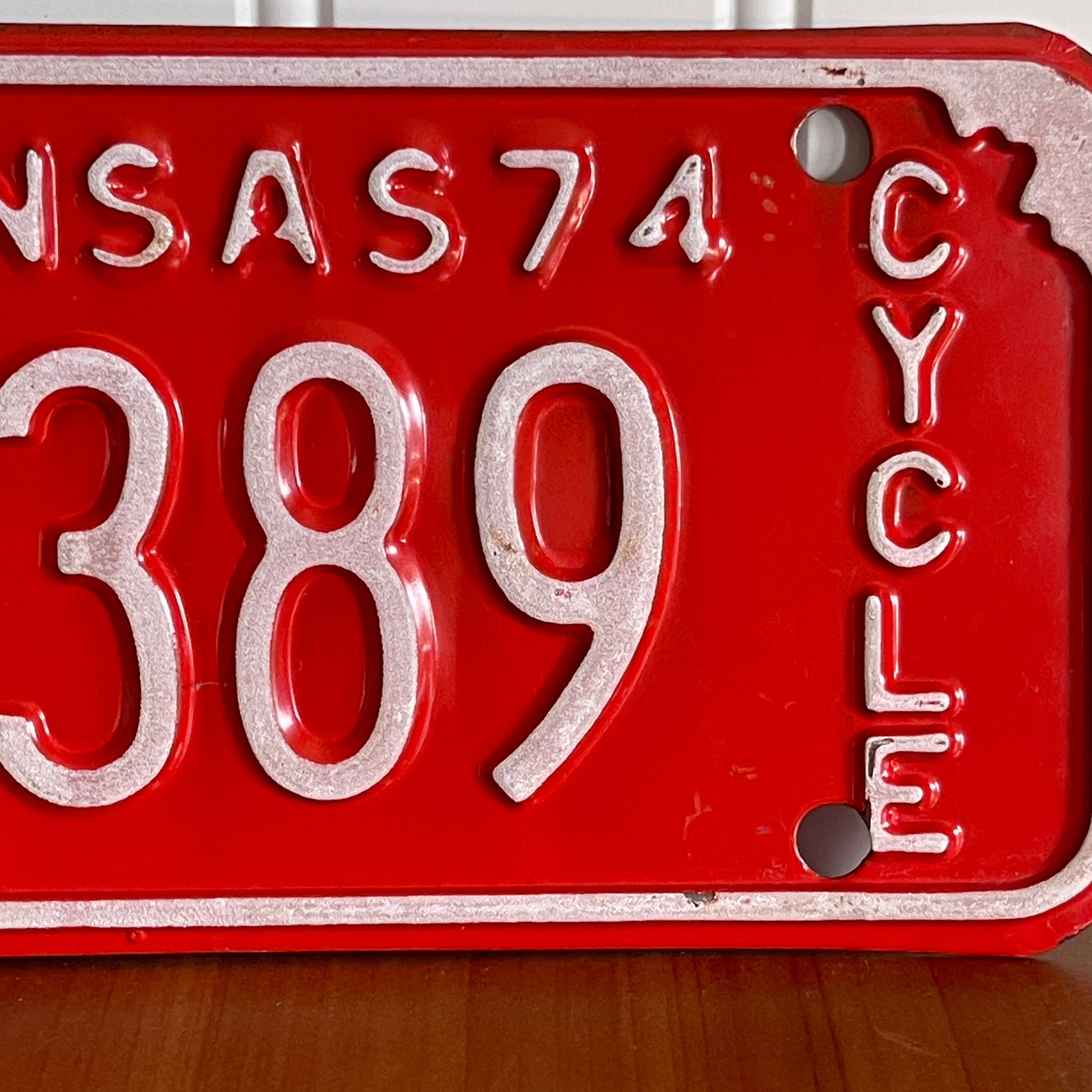 Vintage Motorcycle License Plates Kansas, 1974 and Minnesota, 1977 - Etsy