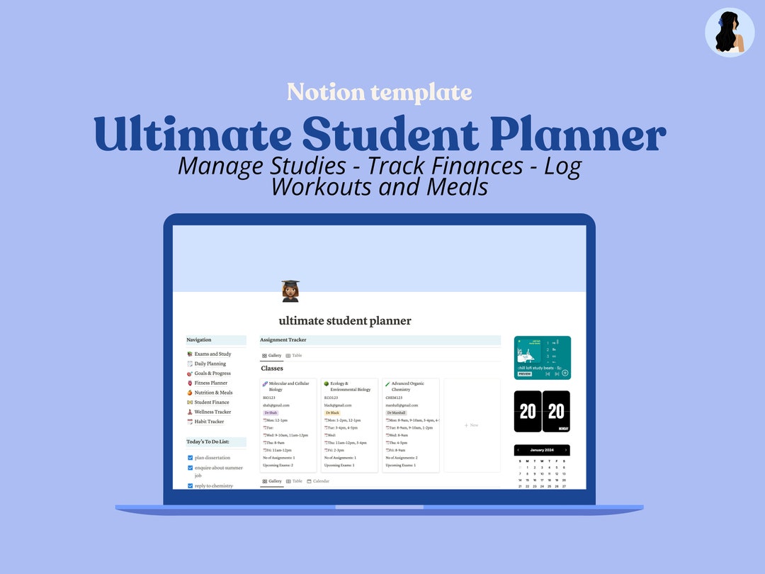 Plantilla de planificación estudiantil productiva All in One Notion 2024 / Organización ...